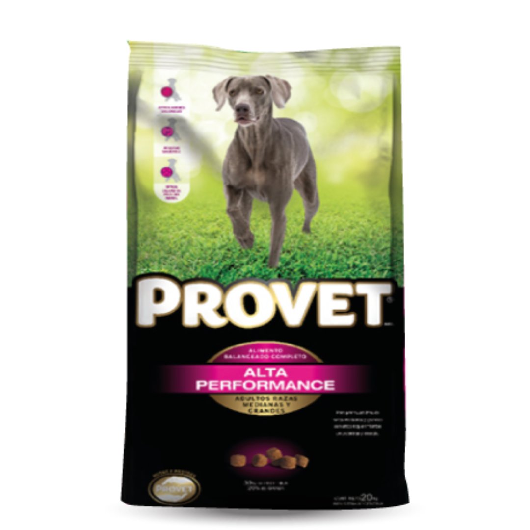 PROVET ALTA PERFORMANCE – RAZAS MEDIANAS Y GRANDES x 20 KG - BLACK DOG